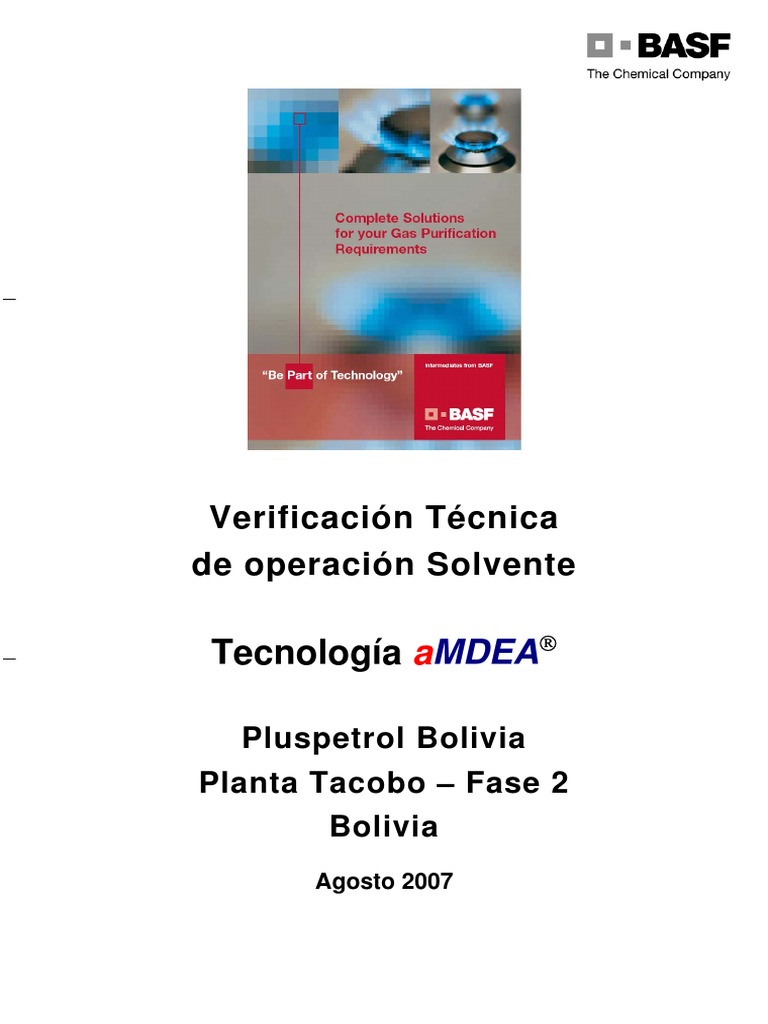 BASF Propuesta aMDEA 0807 Tacobo 2 | PDF | Fases de la materia | Física ...