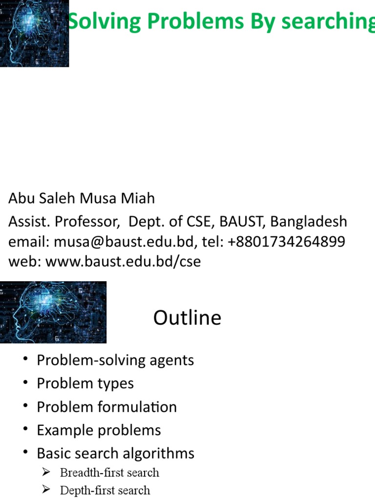 Lecture-3 Problems Solving by Searching | PDF | Theoretical Computer Science | Computer Science