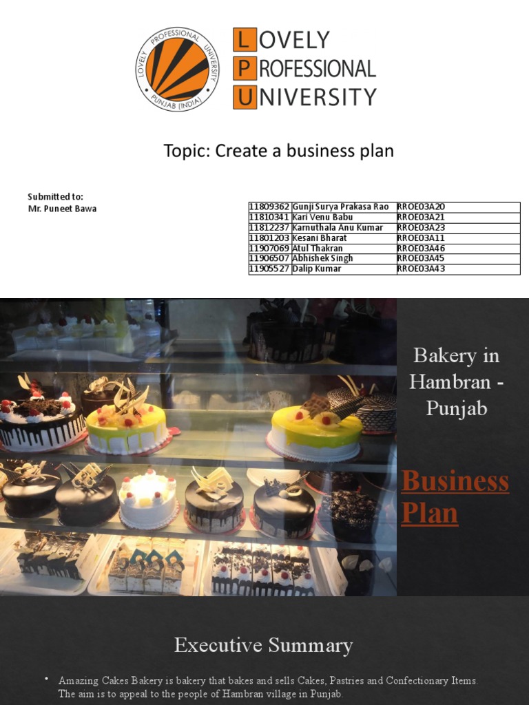 Group Project Business Plan | PDF