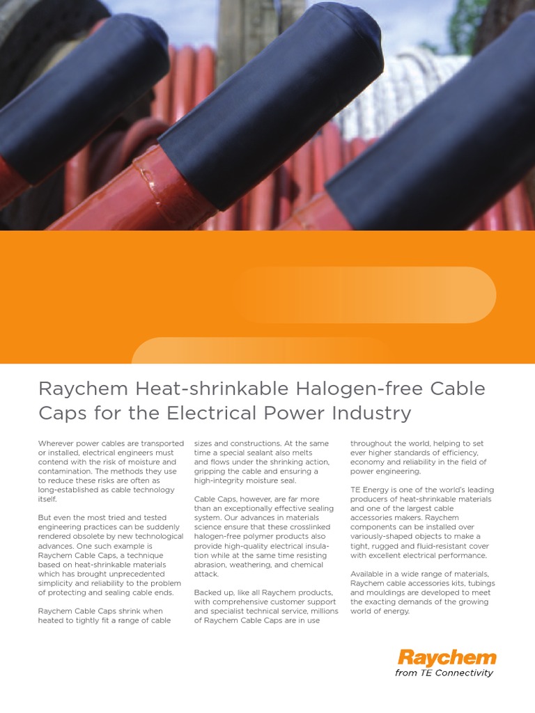 Raychem Heat-Shrinkable Halogen-Free Cable Caps For The Electrical ...