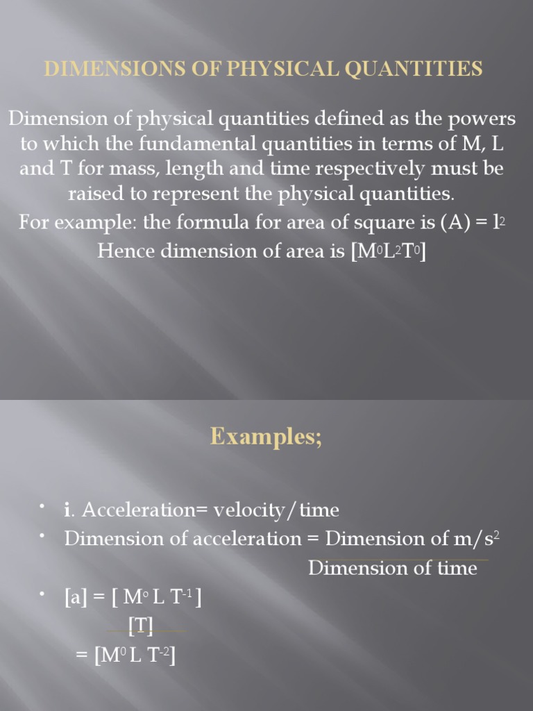 3 Dimensions-Of-Physical-Quantities | PDF | Teaching Methods ...