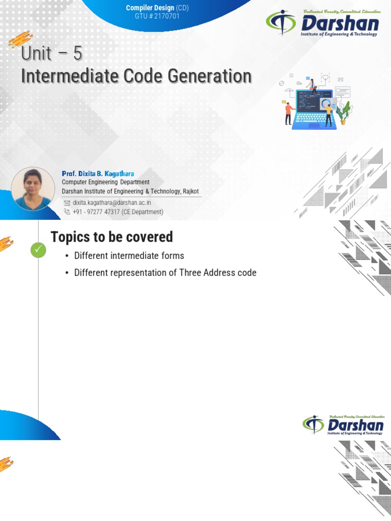 Unit - 5 Intermediate Code Generation | PDF | Software Engineering | Software