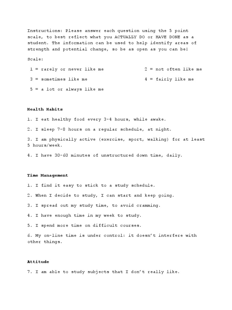 Sample Questionaire | PDF | Reading Comprehension | Test (Assessment)