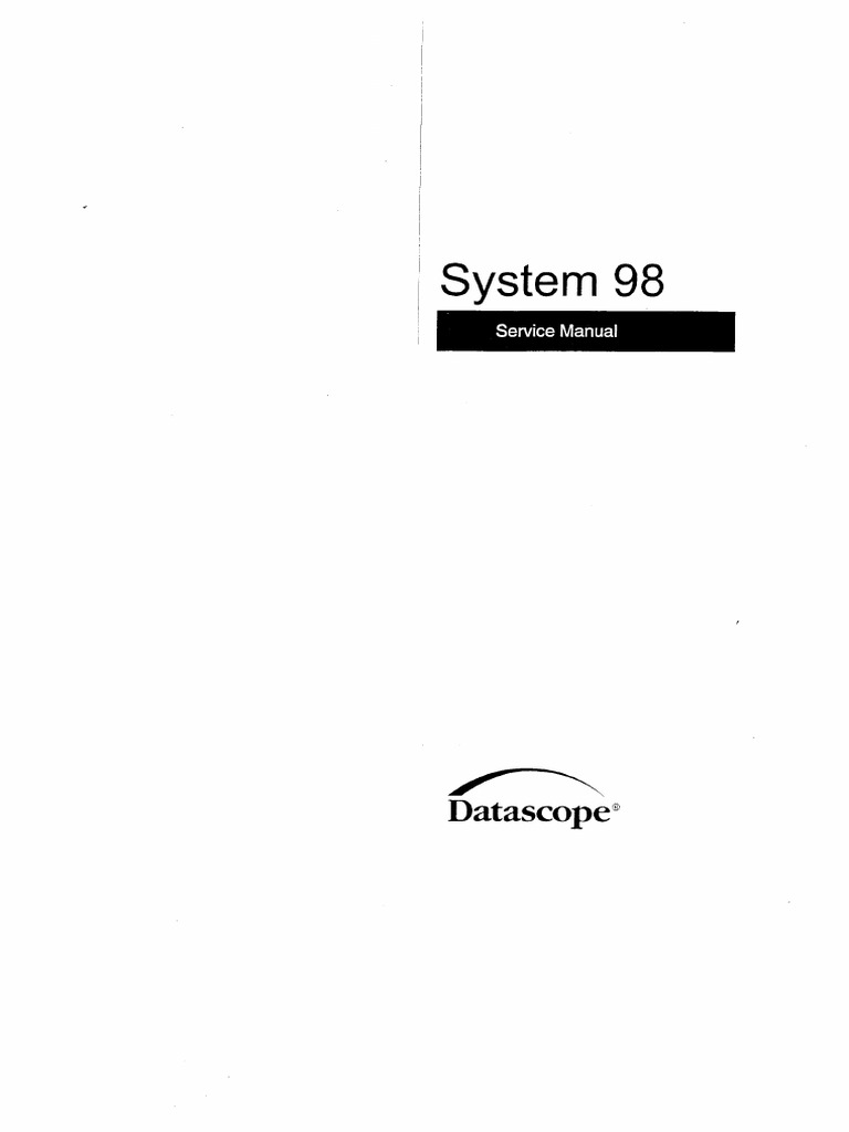 Datascope 98 - Service Manual | PDF