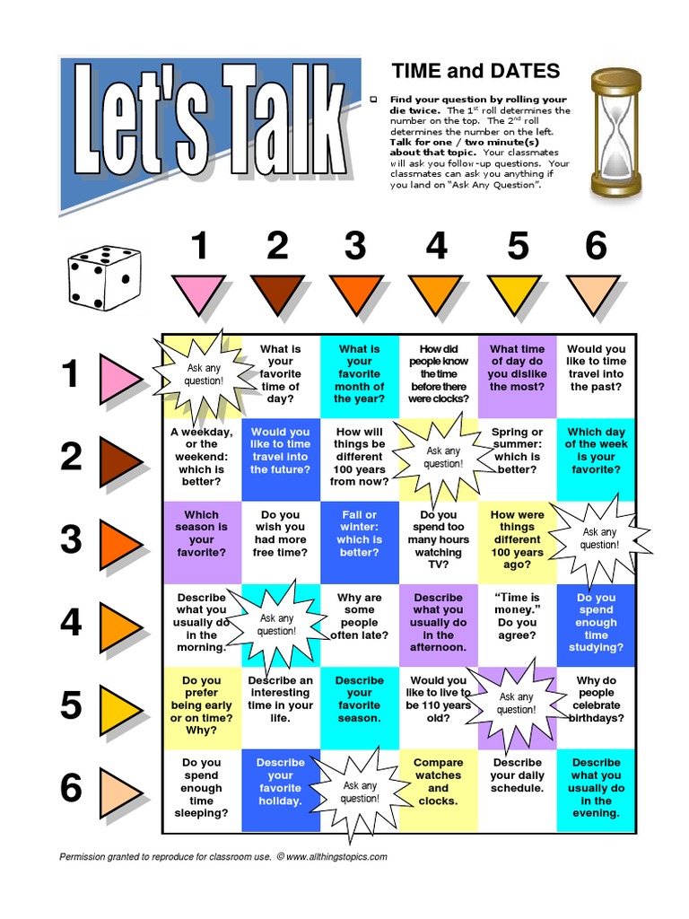 Board Game - Time and Dates | PDF