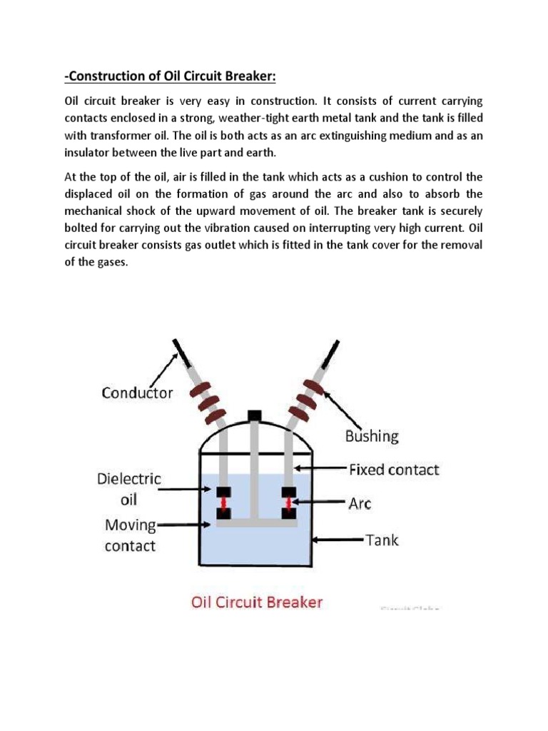 Oil Circuit Breakers | PDF | Electric Arc | Insulator (Electricity)