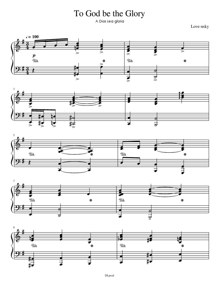 To God Be The Glory. HYMN | PDF