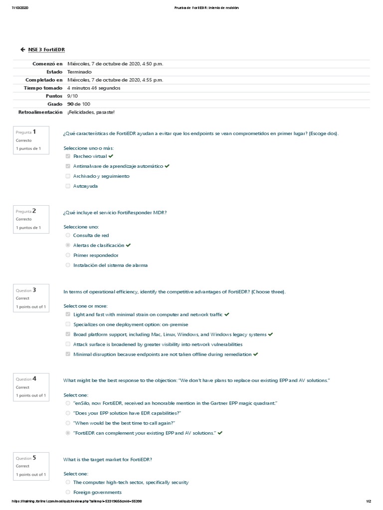 Prueba de FortiEDR - Intento de Revisión - ES | PDF | Computing | Crime Prevention