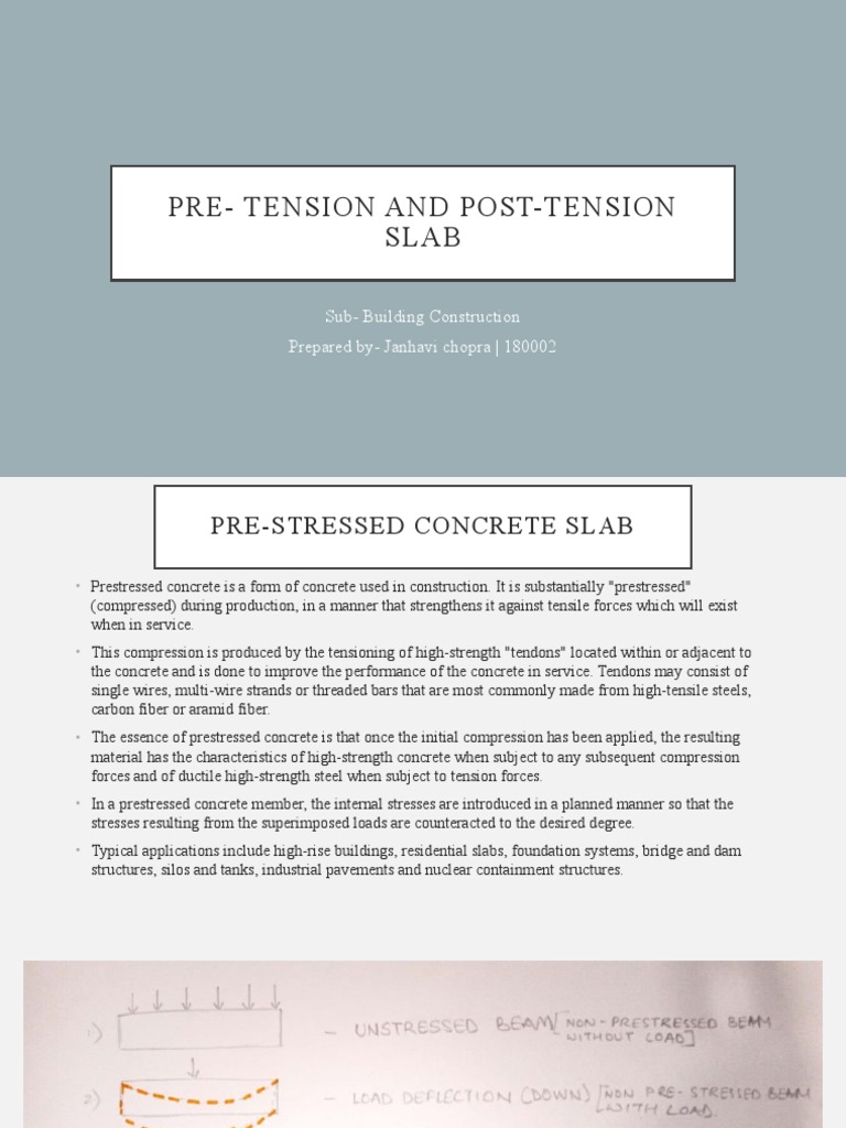 Pre- and Post-Tension Slabs Guide | PDF | Home & Garden