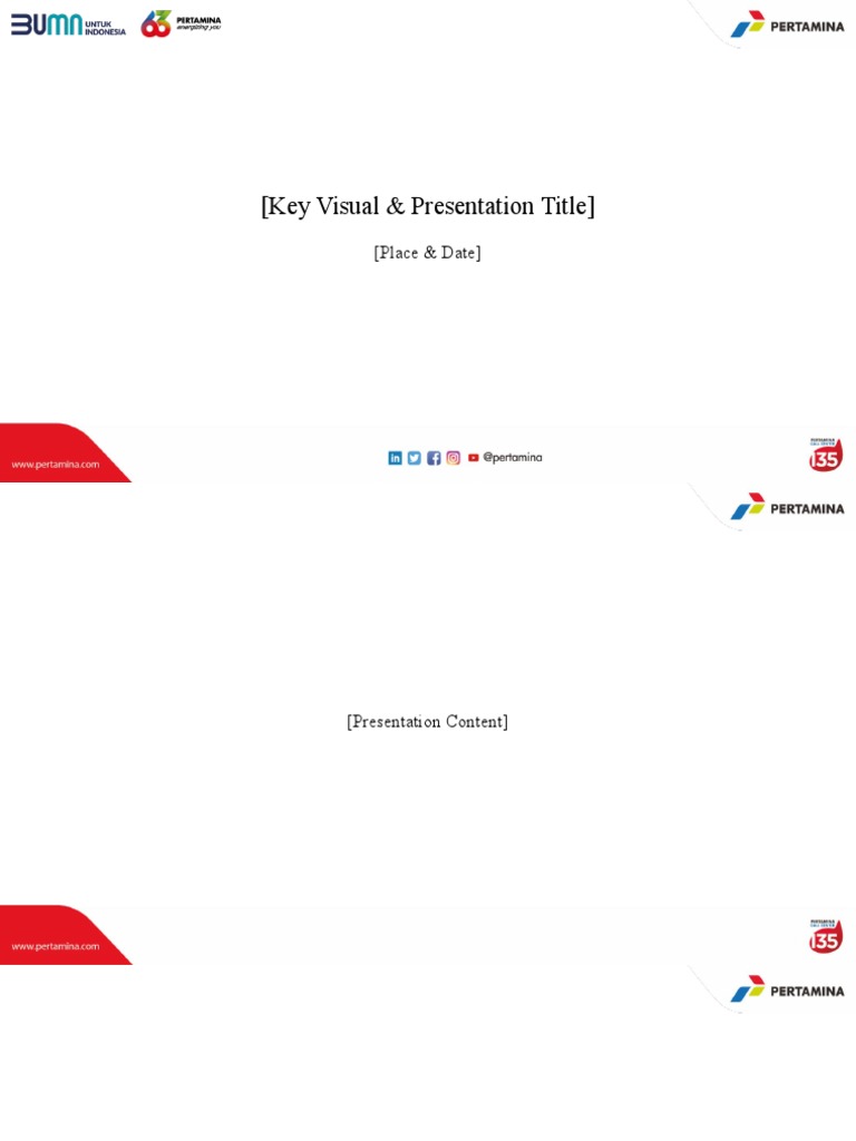 Presentation Template Pertamina - HUT 63 - November 2020 | PDF