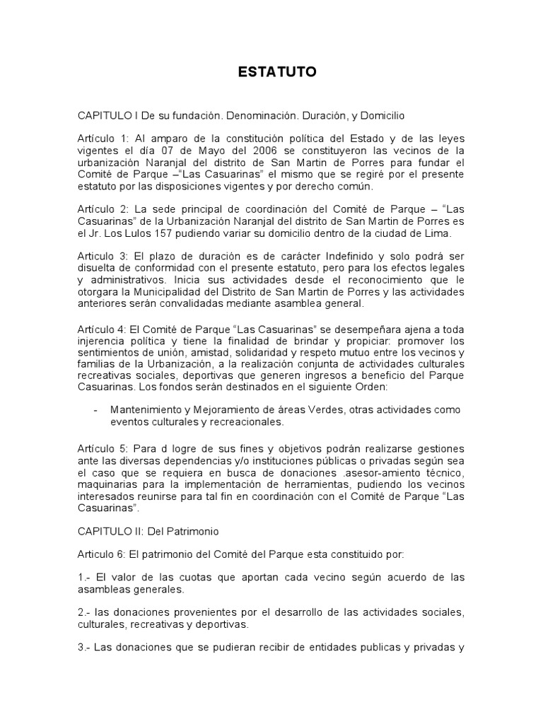 Estatuto | PDF | Gobierno