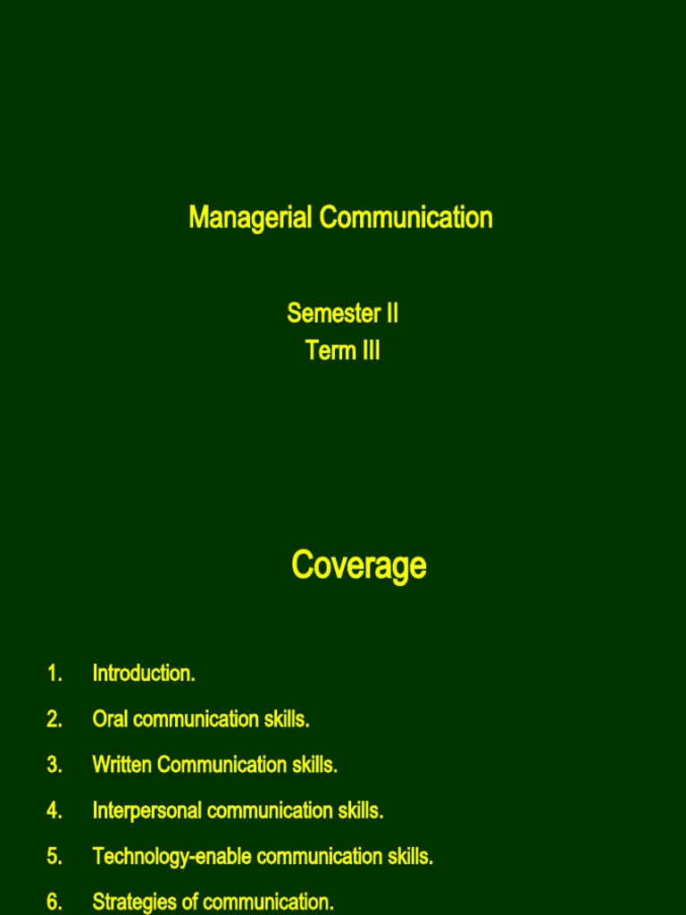 Managerial Communication | PDF | Interview | Communication