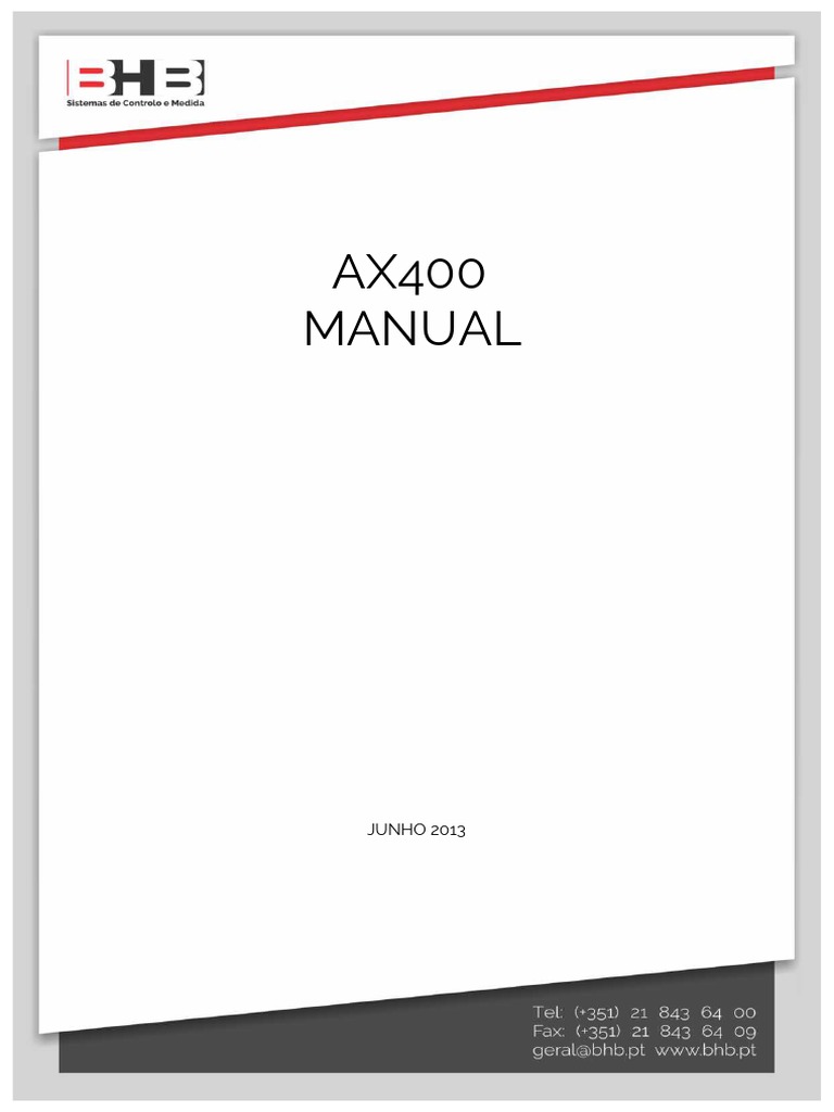 Manual - AX400 | PDF | Temperatura | Quantidades físicas