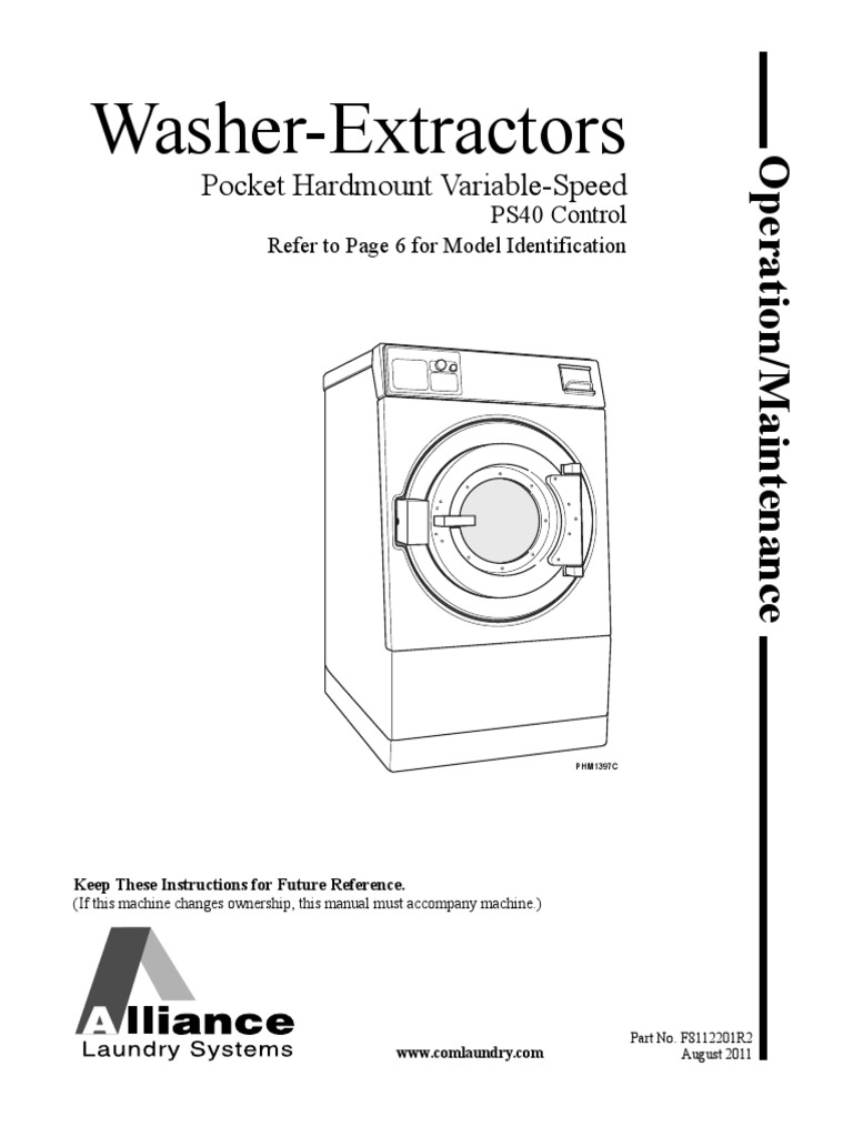Washer-Extractors: Pocket Hardmount Variable-Speed | PDF | Washing ...