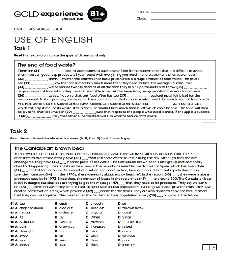 Use of English Unit 3 | PDF