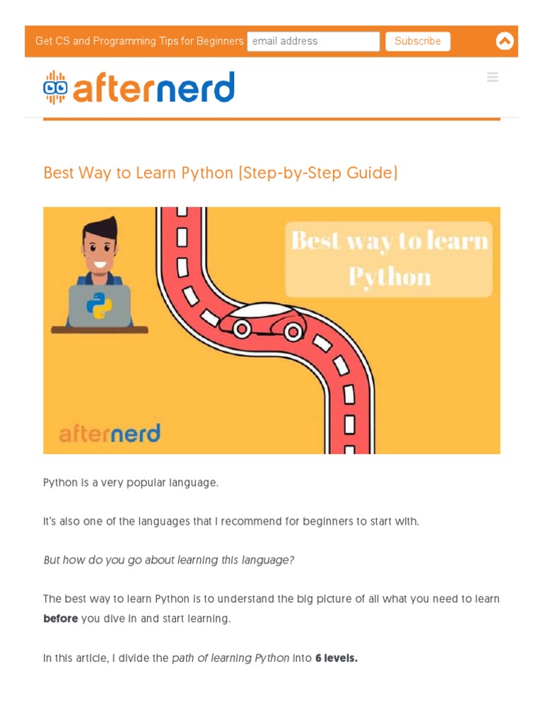 Best Way To Learn Python Step By Step Guide Get Cs And Programming Tips For Beginners Pdf