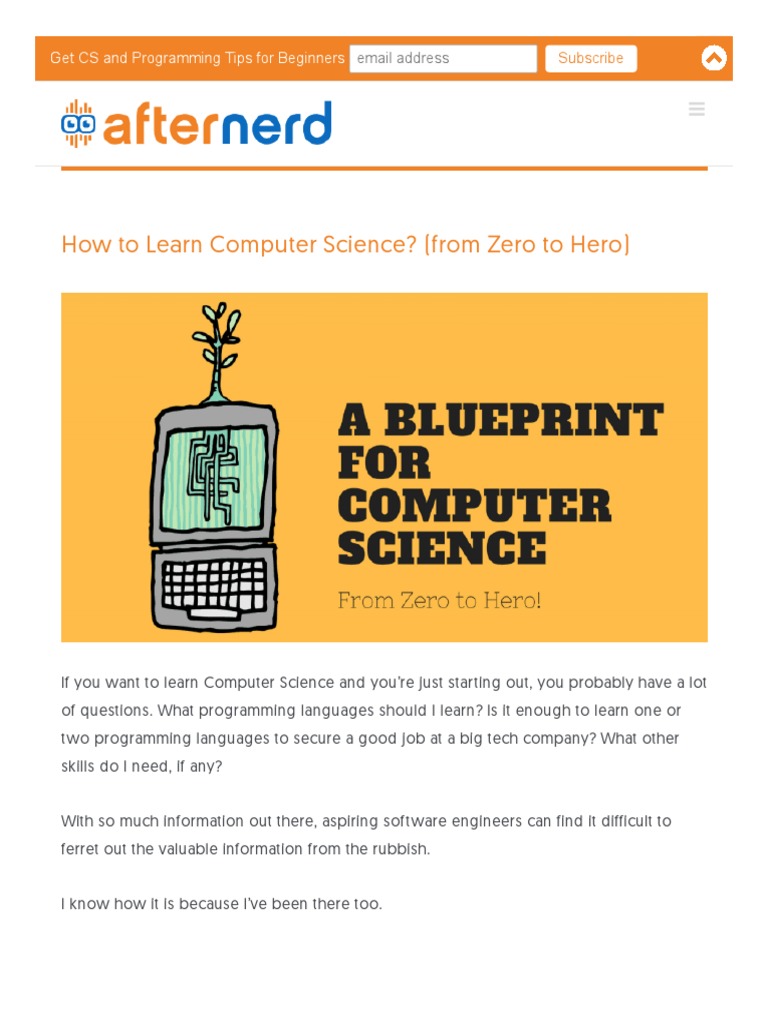 Afternerd Com Blog Learn Computer Science Pdf Programmer Computer Programming