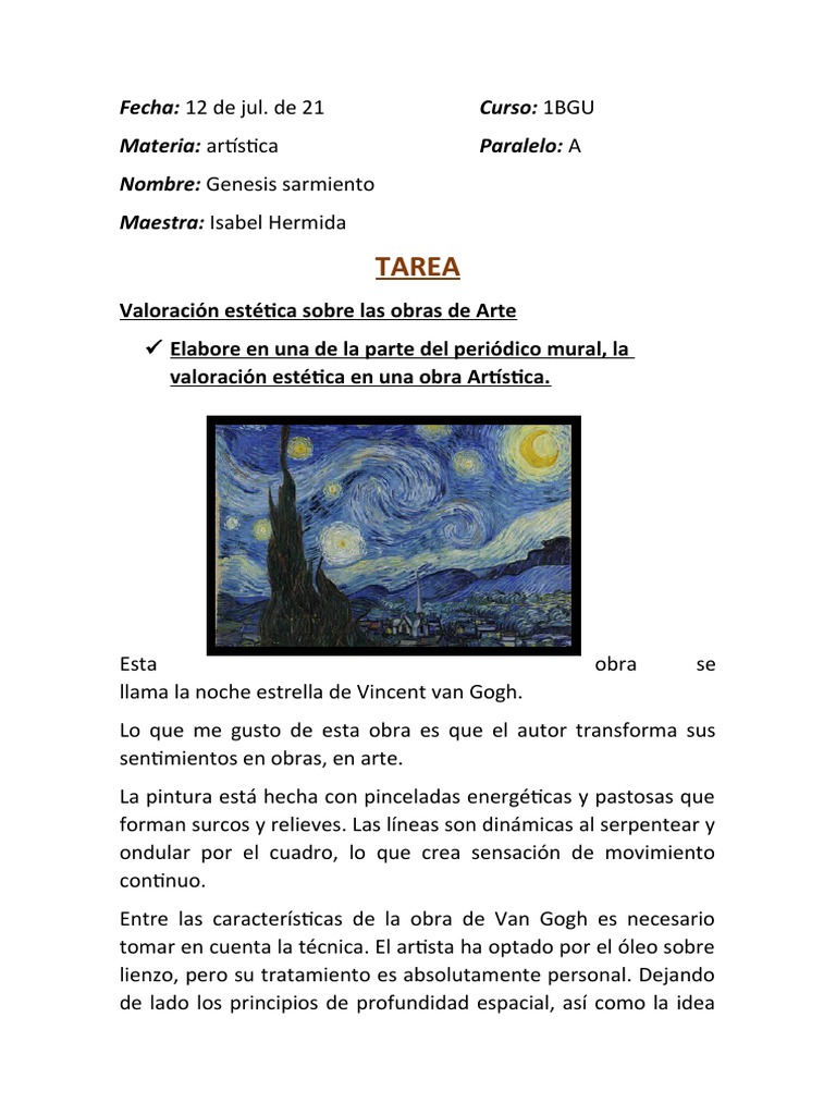 Artistica Genesis Sarmiento 1A S10 | PDF | Arte | Poesía