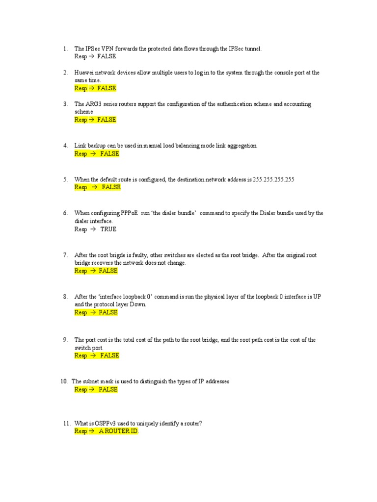 Examen HUAWEI HCIA Routing & Switching | PDF | Internet Protocols ... Examen HUAWEI HCIA Routing & Switching | PDF | Internet Protocols ...