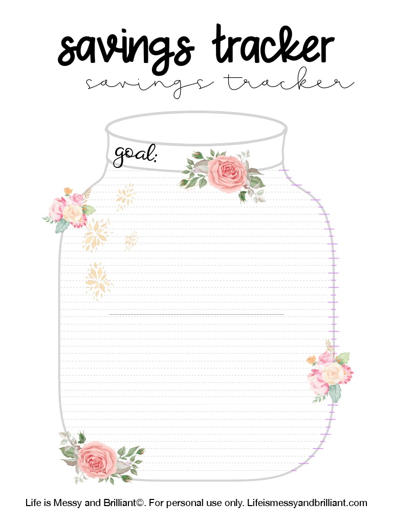 Savings Tracker Printable | PDF