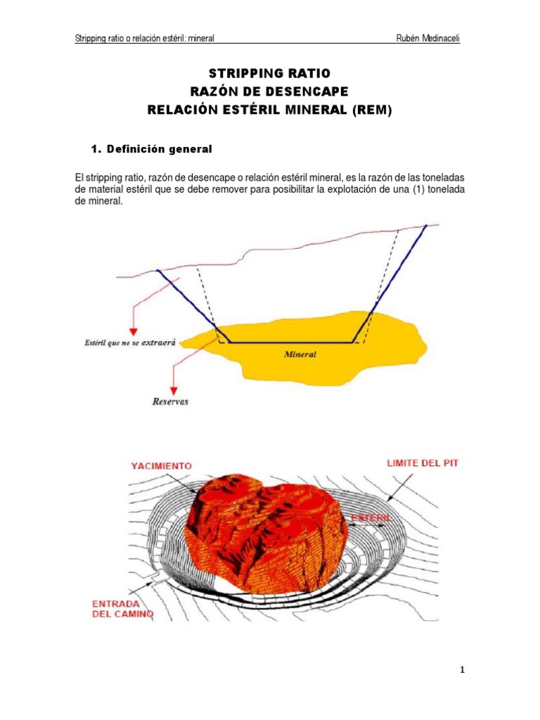 Stripping Ratio | Descargar gratis PDF | Minería de superficie ...