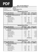 Calculation of Brick Masonry Estimating Quantity Excel Sheet | PDF