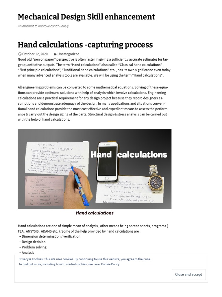 Hand Calculations - Capturing Process | PDF | Finite Element Method ...