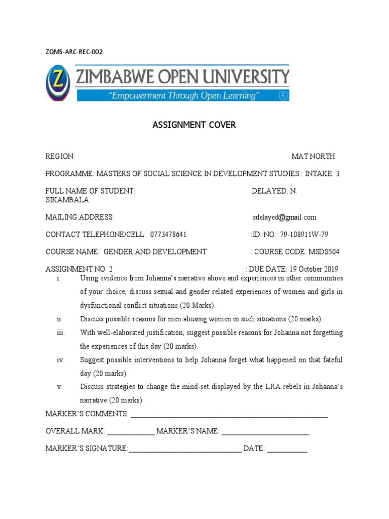 Final Gender Sec Assignment | PDF | Rape | Lord's Resistance Army