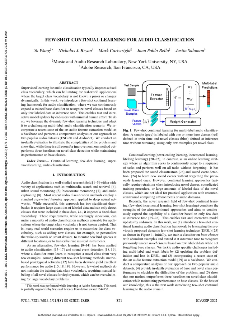 321 978-1-7281-7605-5/21/$31.00 ©2021 Ieee Icassp 2021 | PDF | Statistical Classification ...