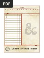 5E Combat Initiative Tracker | PDF