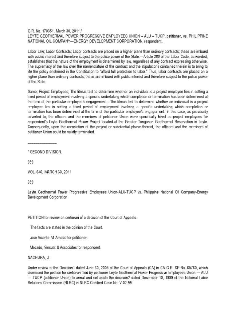 Leyte Geothermal Power Progressive Employees Union-ALU-TUCP vs ...