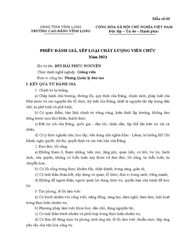 Mau So 3 - Nguyen | PDF