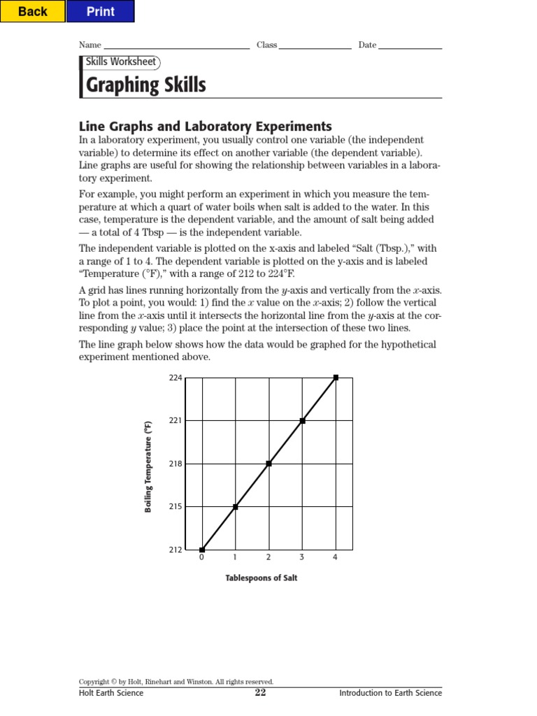 Graphing Skills: Line Graphs and Laboratory Experiments | PDF ...