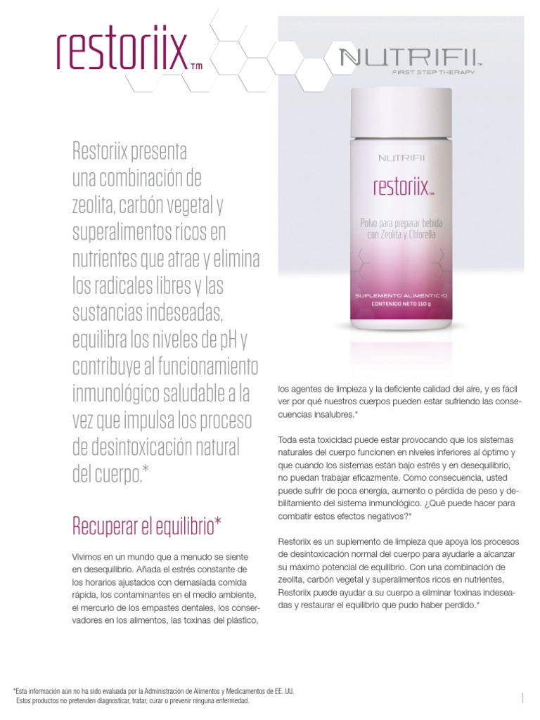 Restoriix ESP | PDF | Alimentos | Medicamentos con receta