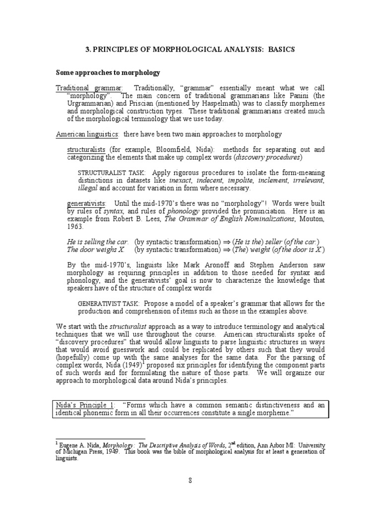 3 Principles of Morphological Analysis Basics of Morphological Analysis ...