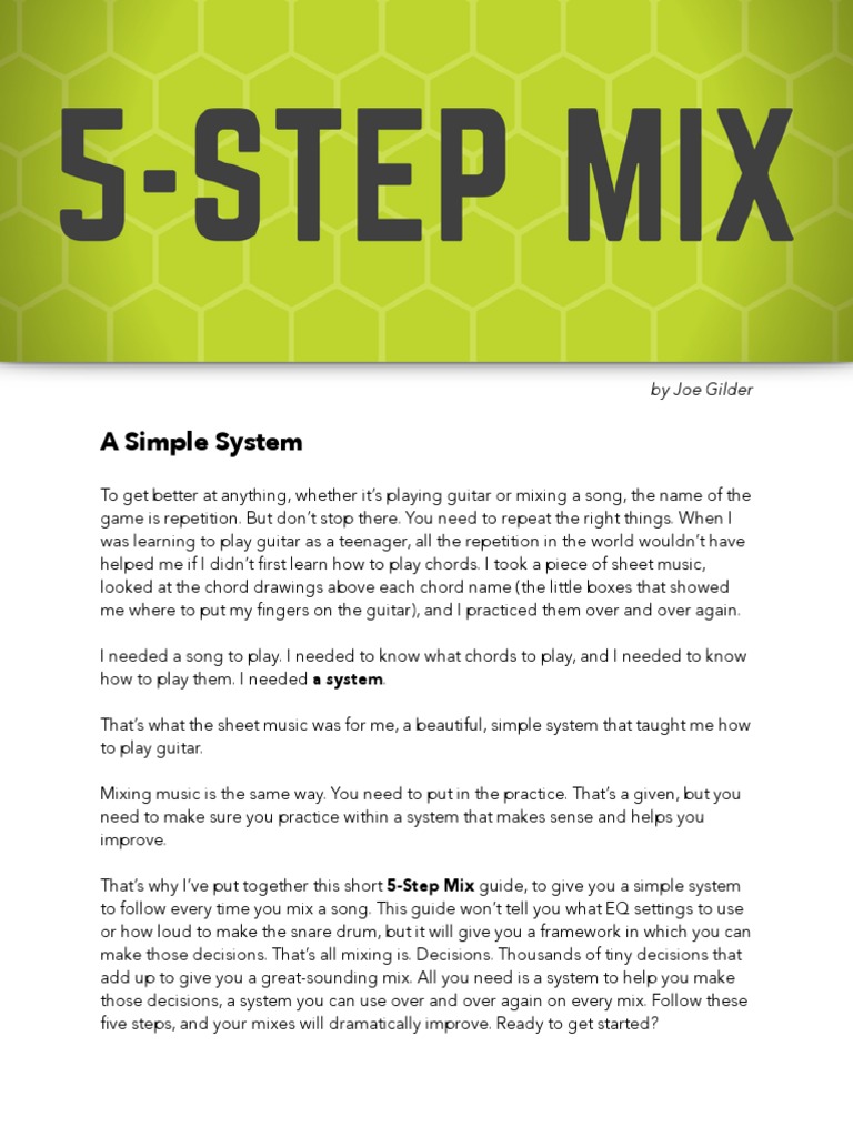 5-STEP MIX by Joe Gilder | PDF | Language Arts & Discipline