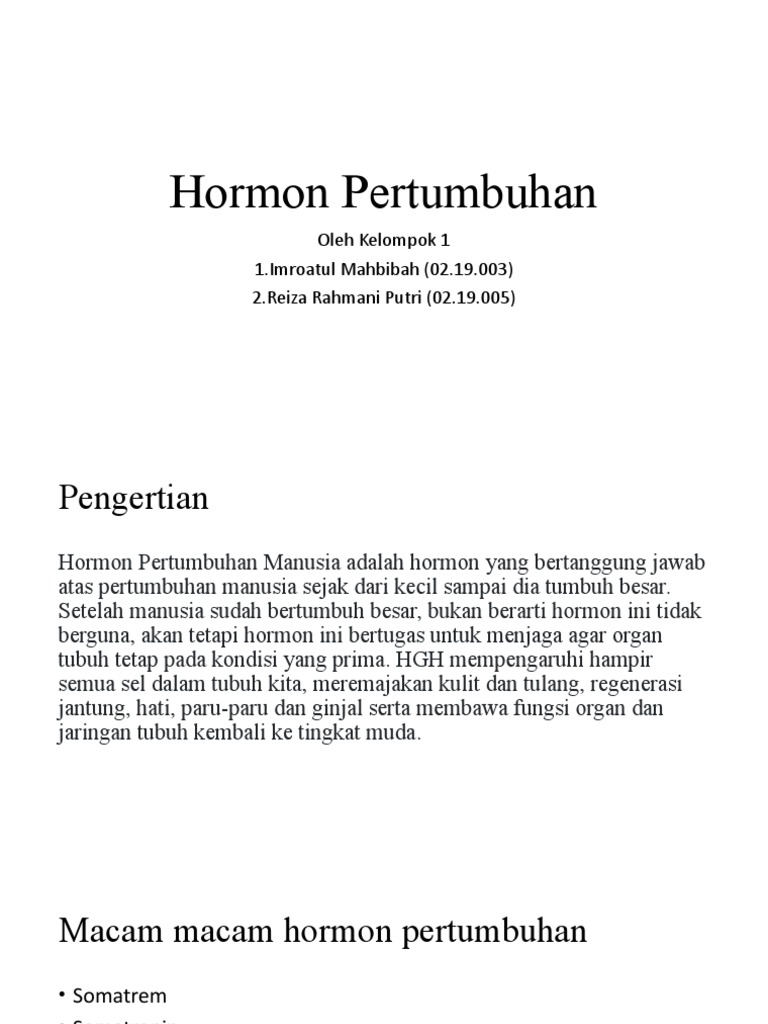 Hormon Pertumbuhan: Pengertian dan Fungsi | PDF