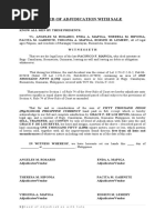 Extrajudicial Settlement of Estate With Partition Agreement and Waiver ...