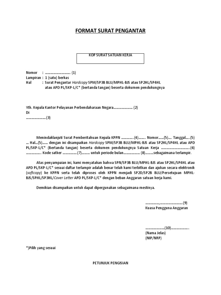 Format Surat Pengantar | PDF