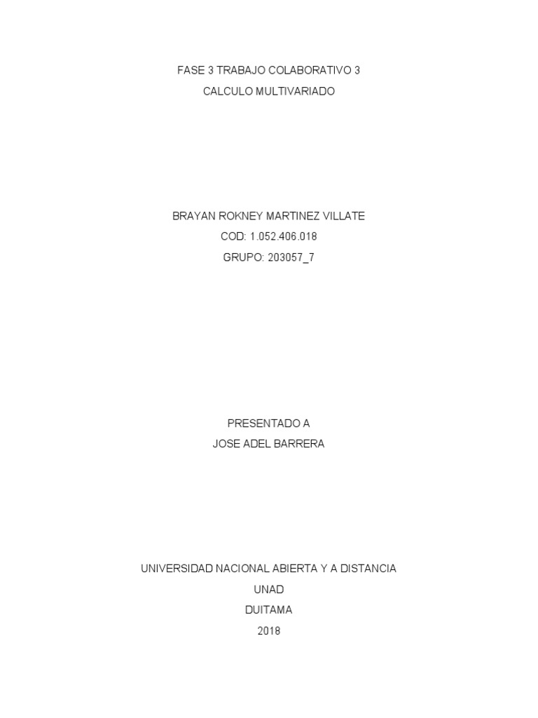 Ejercicio 1 2 y 3 5 . - Calculo Multivariado | PDF | Integral | Álgebra ...