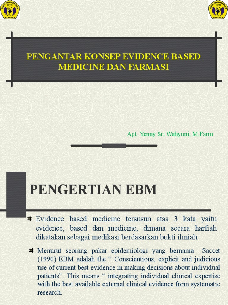 Pengantar Konsep Evidence Based Medicine Dan Farmasi-1 | PDF | Pengembangan Diri | Kesehatan ...