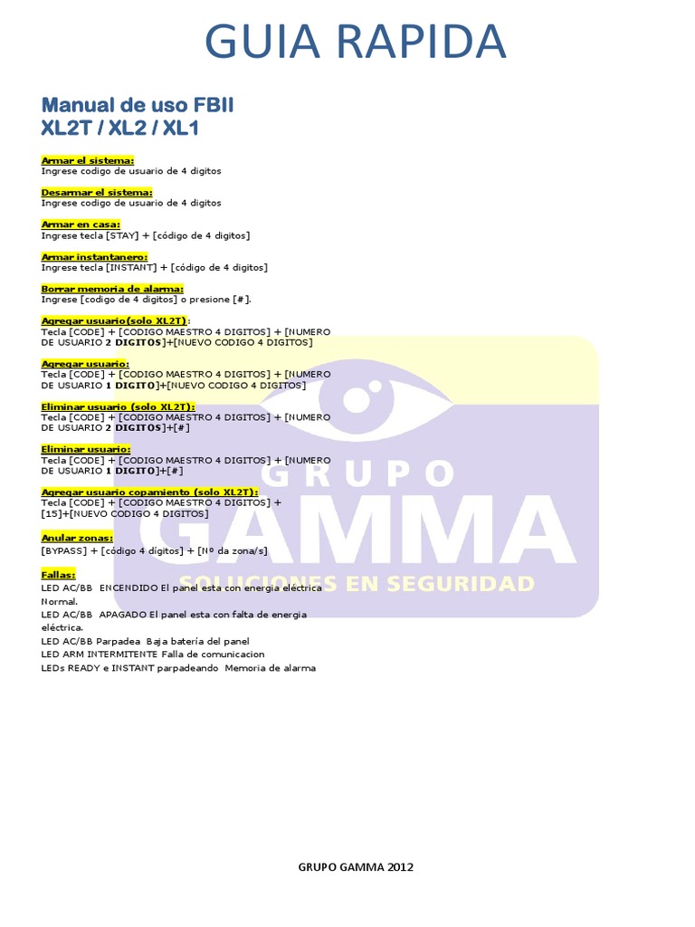 Manual de Uso Fbii XL | PDF