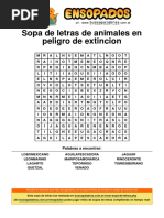 Sopa de Letras: Ecosistemas Naturales | PDF