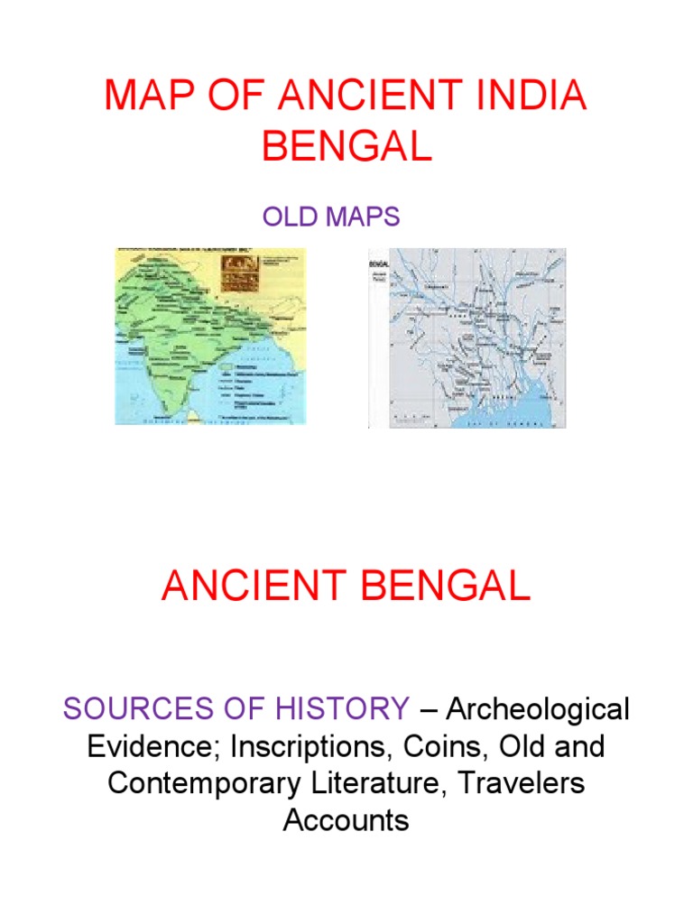 Map of Ancient India Bengal: Old Maps | PDF