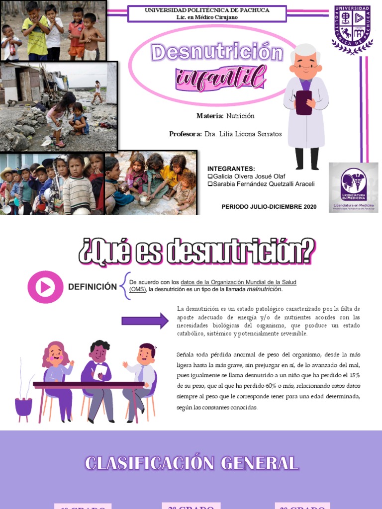 Desnutrición Infantil Pdf Desnutrición Nutrición
