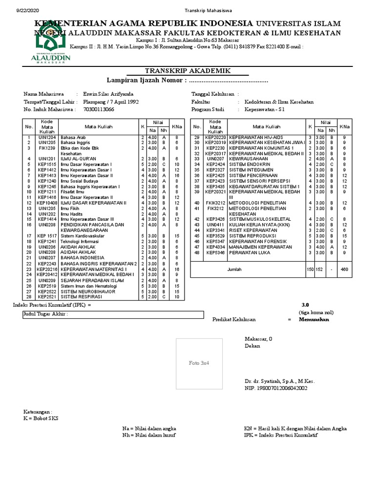 Transkrip Erwin-Dikonversi | PDF | Sains & Matematika