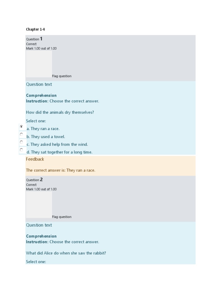 Question Text: Chapter 1-4 | PDF | Adverb | Adjective