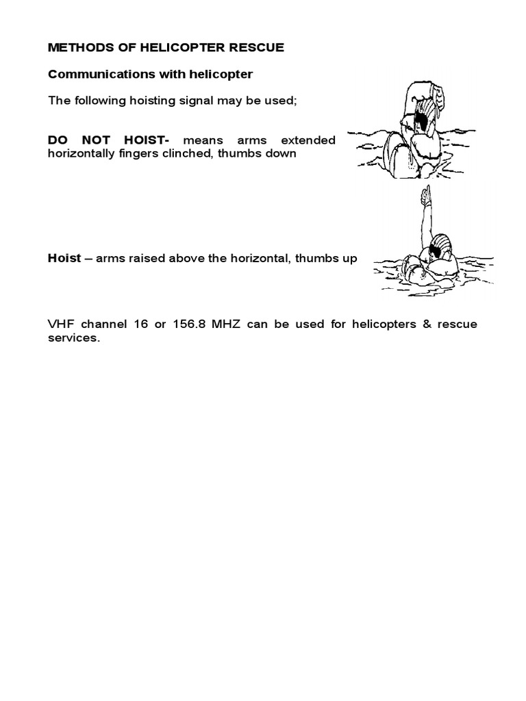Methods of Helicopter Rescue | PDF
