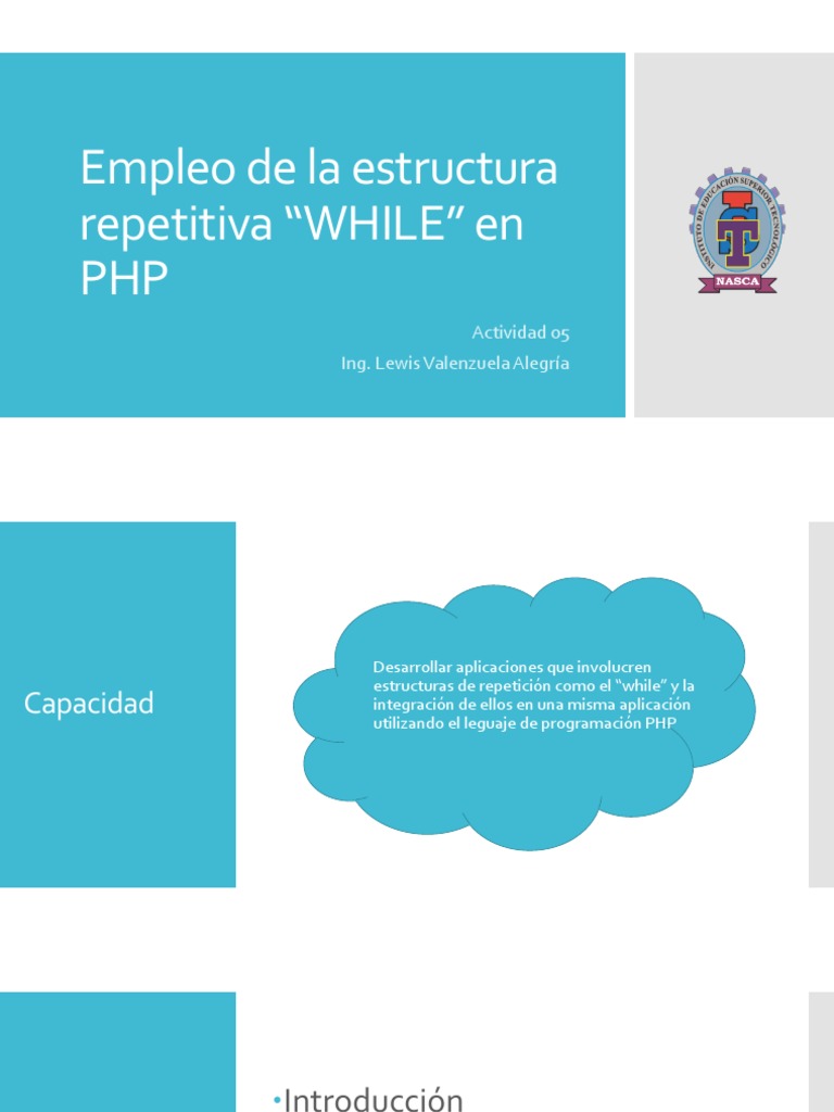 Estructura While en PHP | PDF | Métodos y materiales de enseñanza ...