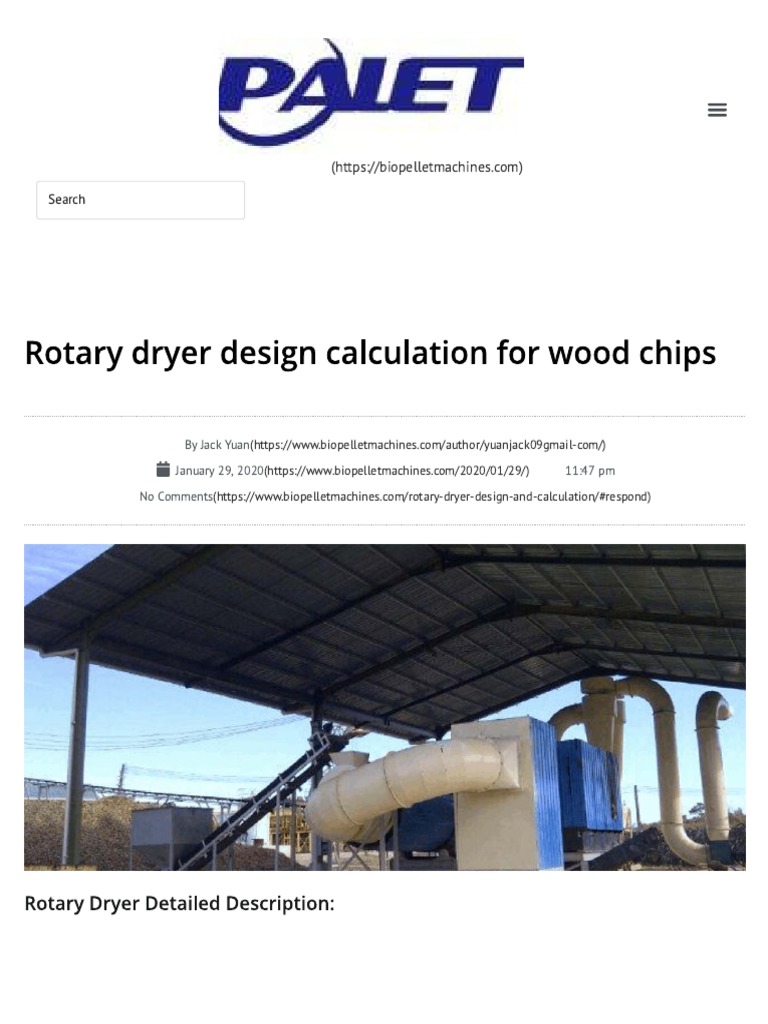 Complete Rotary Dryer Design and Calculation-PALET | PDF